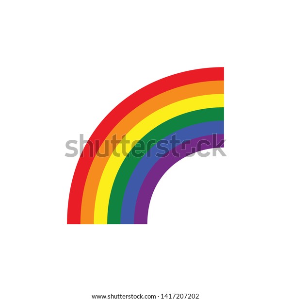 Half Rainbow Icon Pride Symbol Modern Stock Vector (Royalty Free ...