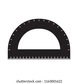 Half Ruler Icon Icon Over White Stock Vector (Royalty Free) 1163001622 ...