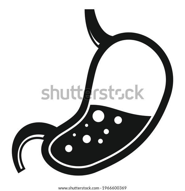 Half Stomach Icon Simple Illustration Half Stock Vector (Royalty Free ...