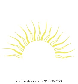 Half Sun Sunset On White Background Stock Vector (Royalty Free ...
