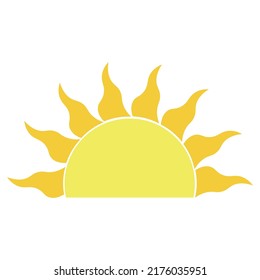 Half Sun Sunset On White Background Stock Vector (Royalty Free ...