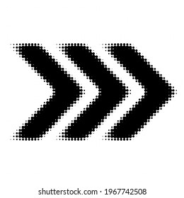 Halftone Arrow Icon Symbol Stock Vector (Royalty Free) 1967742508 ...