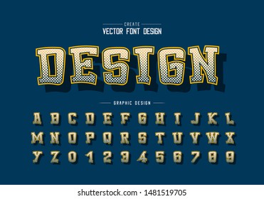 Yellow Line Font White Shadow Alphabet Stock Vector (Royalty Free ...