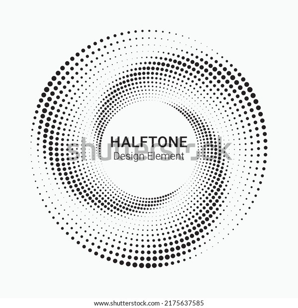 Halftone Circular Spiral Logo Set Circular Stock Vector (Royalty Free ...