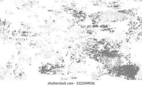 Halftone Dots Grunge Broken Brush Style Stock Vector (Royalty Free ...