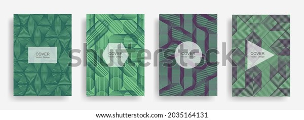 Halftone Shapes Business Catalog Covers Vector Stock Vector (Royalty ...