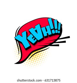 Halftone Sound Effects Lettering Yeah Yes Stock Vector (Royalty Free ...