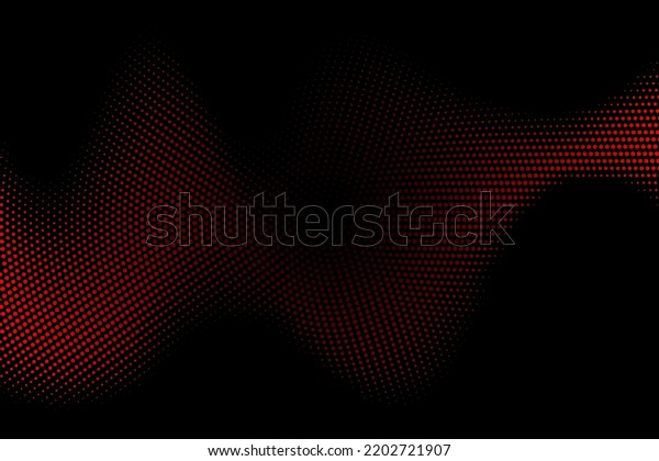 Halftone Texture Red Dots On Black Stock Vector (Royalty Free ...