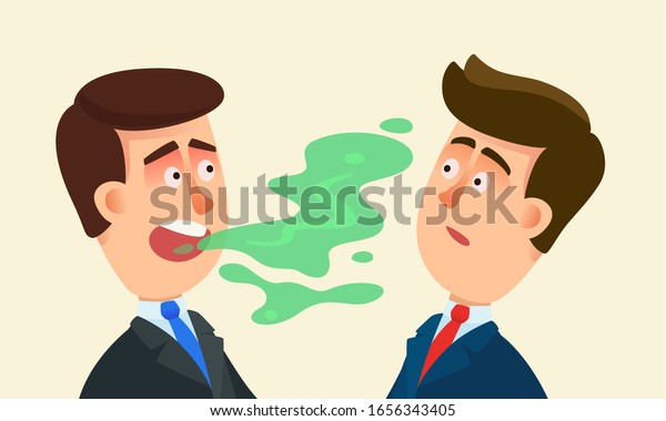 Halitosis Bad Breath Man Has Bad Stock Vector (Royalty Free) 1656343405 ...
