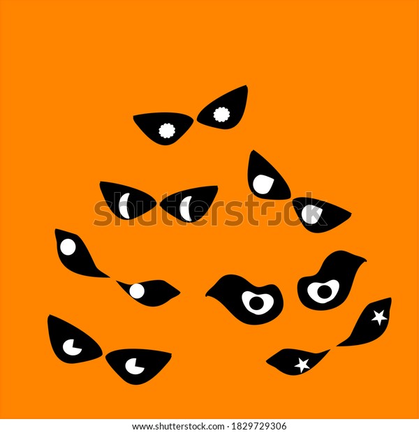Halloween 2020 Devil Eyes Vector Stock Vector (Royalty Free) 1829729306 ...