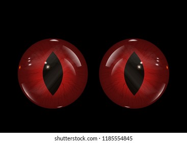 Halloween Background Detailed Red Evil Eyes Stock Vector (Royalty Free ...