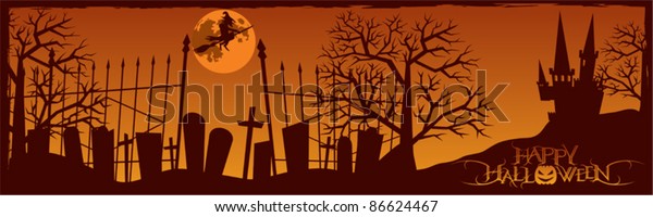 Halloween Backgroundgreeting Card Stock Vector (Royalty Free) 86624467 ...