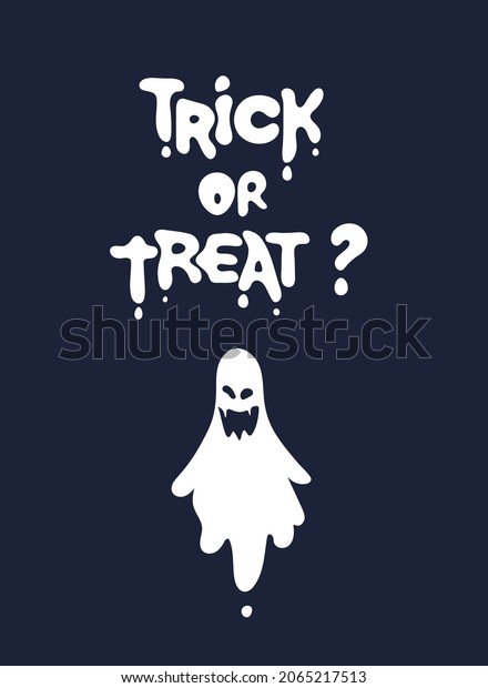 Halloween Banner Ghosts Drawn Cartoon Style Stock Vector (Royalty Free ...