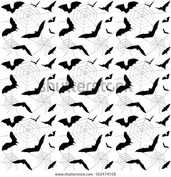 Halloween Halloween Bat Halloween Spiders Web Stock Vector (Royalty ...