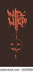 Halloween Calligraphy Stock Vector (Royalty Free) 323590055 | Shutterstock