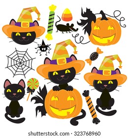 Halloween Cat Vector Illustration Stock Vector (Royalty Free) 323768960 ...