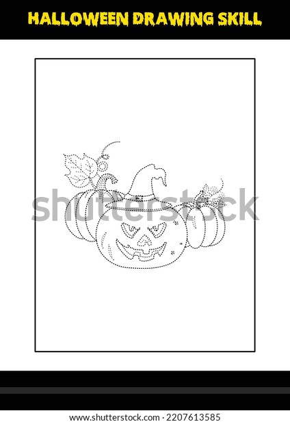 Halloween Drawing Skill Kids Halloween Drawing Stock Vector (Royalty ...
