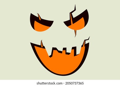 Halloween Emoji Cracked Characters Illustrations Stock Vector (Royalty ...