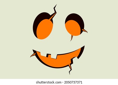 Halloween Emoji Cracked Characters Illustrations Stock Vector (Royalty ...