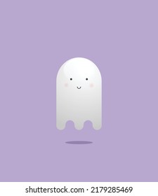 Halloween Happy Ghost Vector Illustration Spooky Stock Vector (Royalty ...