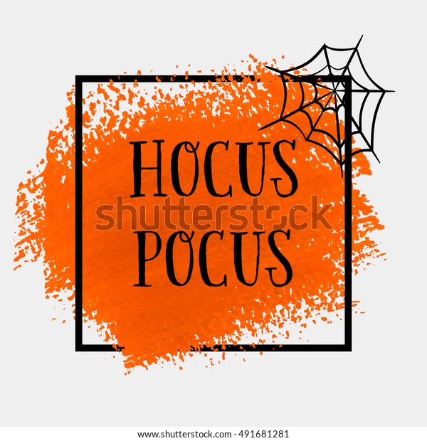 Halloween Hocus Pocus Sign Text Over Stock Vector (Royalty Free ...