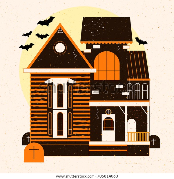 Halloween Horror Housevector Illustration Stock Vector (Royalty Free ...