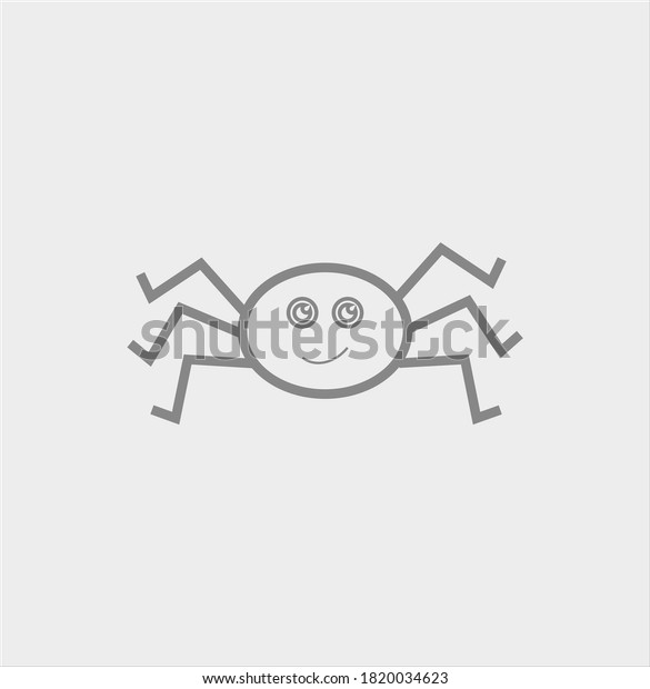 Halloween Icon Spider Smiley Face Stock Vector (Royalty Free ...