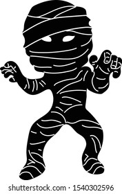 Halloween Mummy Silhouette Using Vector Style Stock Vector (Royalty ...