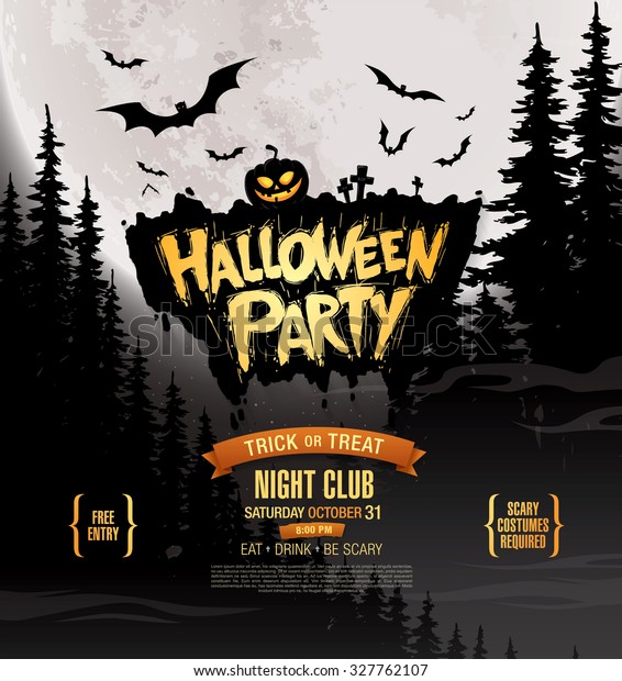 Halloween Party Vector Illustration Stock Vector (Royalty Free ...