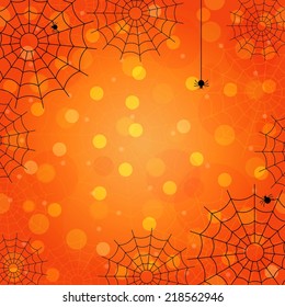 Halloween Spider Web Background Stock Vector (Royalty Free) 218562946 ...