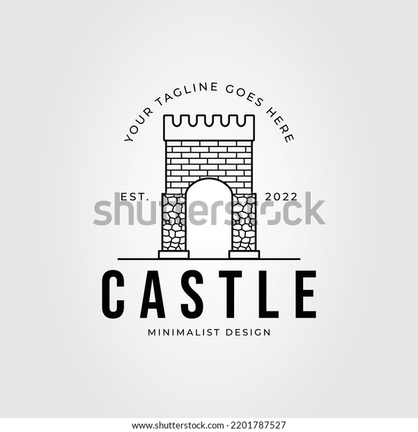 Hallway Gateway Castle Gate Logo Vector Stock Vector (Royalty Free ...