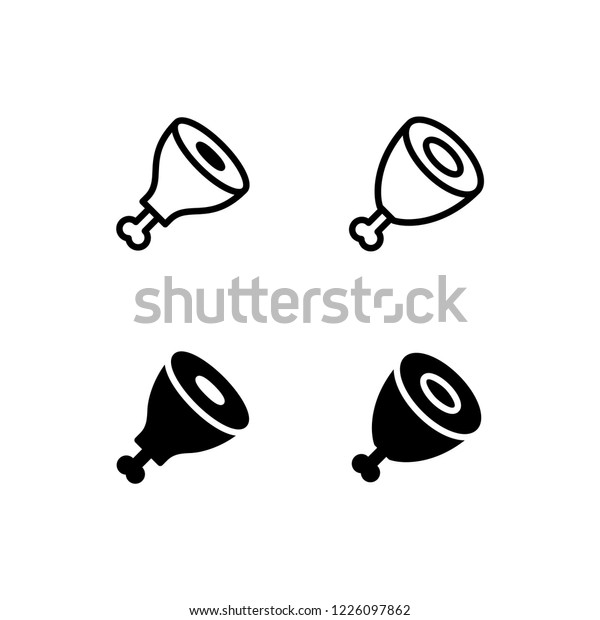 Ham Icon Logo Vector Symbol Meat Stock Vector (Royalty Free) 1226097862