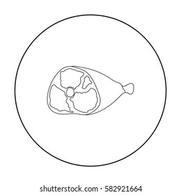 Ham Icon Outline Style Isolated On Stock Vector (Royalty Free) 582921664