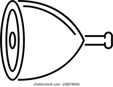 Ham Outline Icon Stock Vector (Royalty Free) 658078606 | Shutterstock