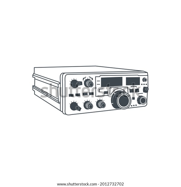 Ham Radio Vector Line Art Isolated: เวกเตอร์สต็อก (ปลอดค่าลิขสิทธิ์ ...
