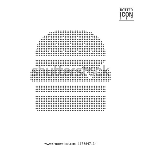 Hamburger Dot Pattern Icon Burger Dotted Stock Vector (Royalty Free ...
