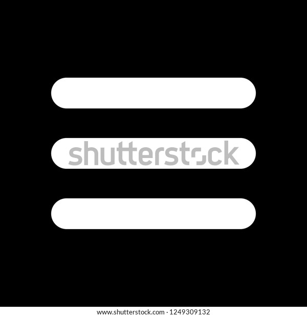 Hamburger Menu Web Icon White Icon Stock Vector (Royalty Free ...