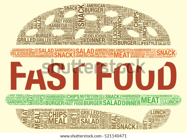 Hamburger Word Cloud Vector Illustration Concept Stock Vector (Royalty ...