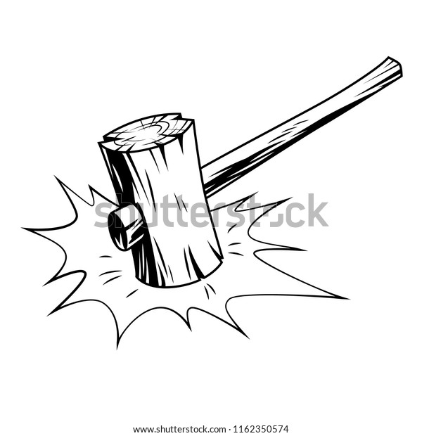 Hammer Comic Style Vector Cartoon Illustration Stock Vector (Royalty ...