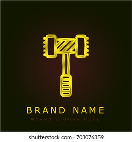 Hammer Golden Metallic Logo Stock Vector (Royalty Free) 703076359 ...