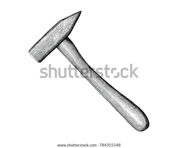 Hammer Hand Drawing Vintage Style Isolate Stock Vector (Royalty Free ...
