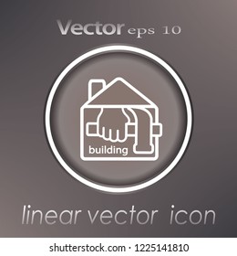 Hammer Hand House Vector Icon Stock Vector (Royalty Free) 1225141810 ...
