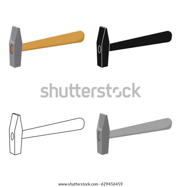 Hammer Icon Cartoon Style Isolated On Stock Vector (Royalty Free ...