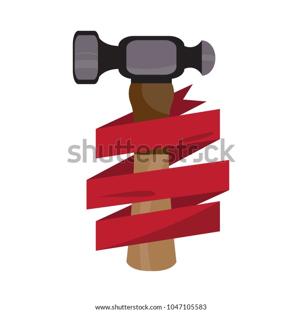 Hammer Icon Ribbon Stock Vector (Royalty Free) 1047105583 | Shutterstock