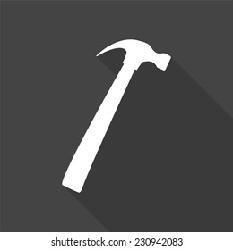 Hammer Vector Icon Stock Vector (Royalty Free) 245357722
