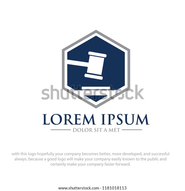 Hammer Law Logo Designs Stock Vector (Royalty Free) 1181018113 ...