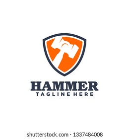 Hammer Logo Design Stock Vector (Royalty Free) 1337484008 | Shutterstock