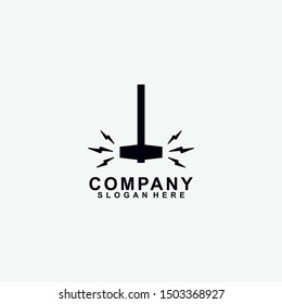 Hammer Logo Design Smith Logo Forge Stock Vector (Royalty Free ...