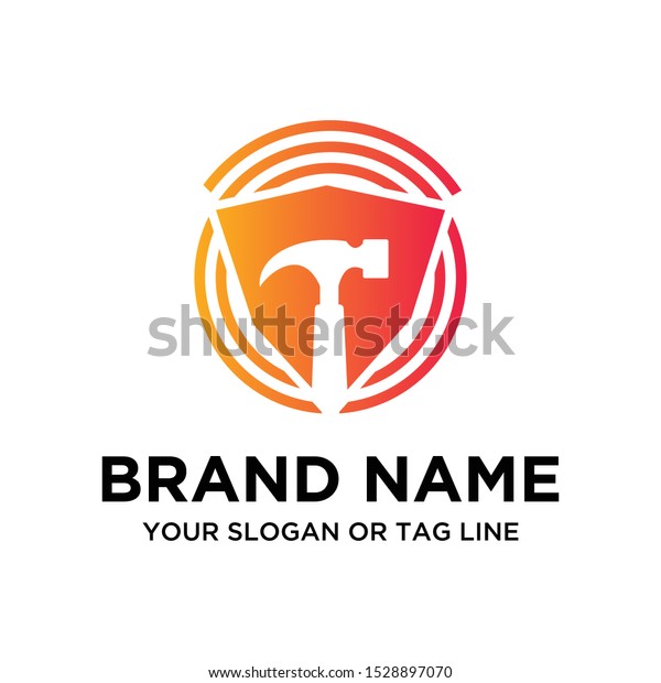 Hammer Logo Vector Full Color Art Stock Vector (Royalty Free ...