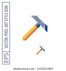 Hammer Pixel Art Icon Isolated Vector Stock Vector (Royalty Free ...